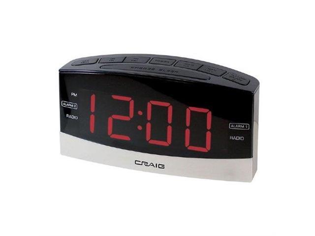 Craig Electronics Dual Alarm Clock Radio with Bluetooth & 1.8" LED ...
