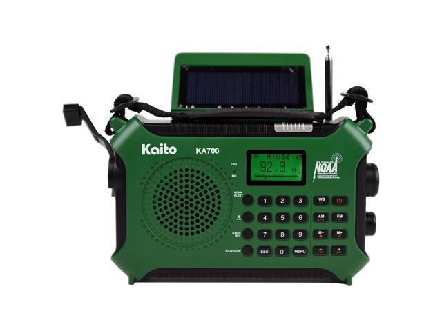 Kaito Bluetooth Emergency Hand Crank Dynamo & Solar Powered AM FM ...