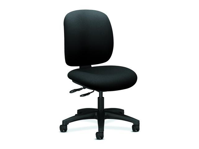 HON ComforTask Chair, Black Fabric - Polymer Black, Olefin Seat ...