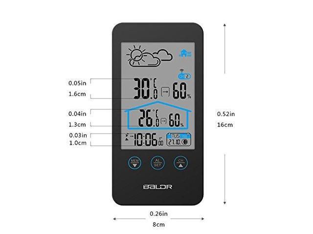 Baldr Wireless Touch Button Weather Station - Newegg.com