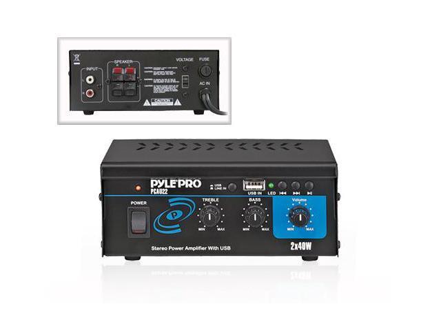 New PYLE PRO PCAU22 Mini 80 Watt Stereo Power Amplifier - Newegg.com