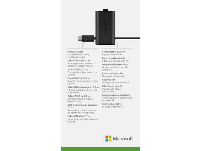 Official Microsoft Xbox Play and Charge Kit w/Rechargeable Battery ...