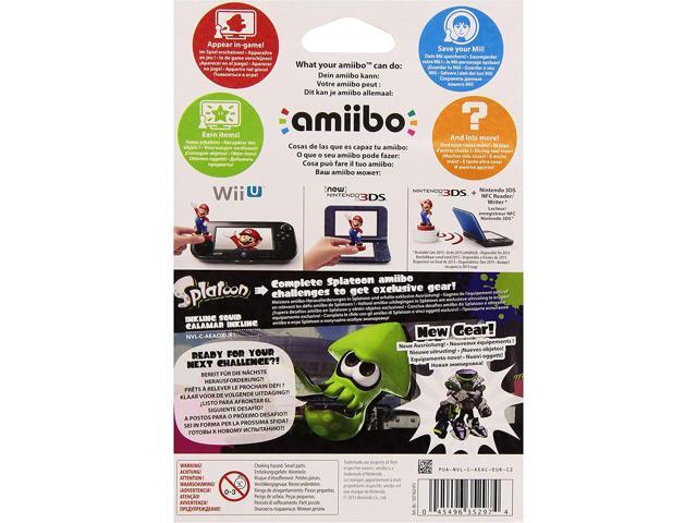 Squid Lime Green Amiibo Splatoon Collection (Nintendo Switch/3DS/Wii U ...