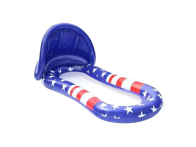 Inflatable Foldable Floating Bed Float Beach Swimming Pool Raft Water ...