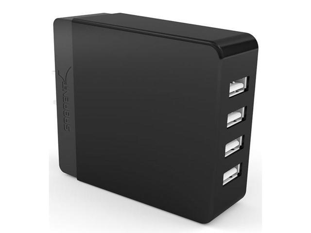 Sabrent 40 Watt/8 Amp 4-Port Rapid Smart USB Wall Charger AX-U4PB ...