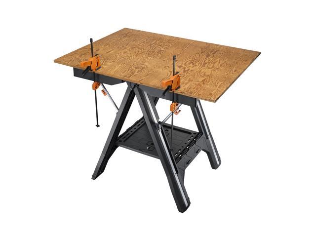 WORX Pegasus Portable Folding Work Bench & Sawhorse w/ Bar Clamps ...