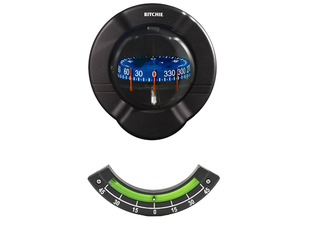 Ritchie SR-2 Venture Bulkhead Mount Sail Boat Compass w/Clinometer ...