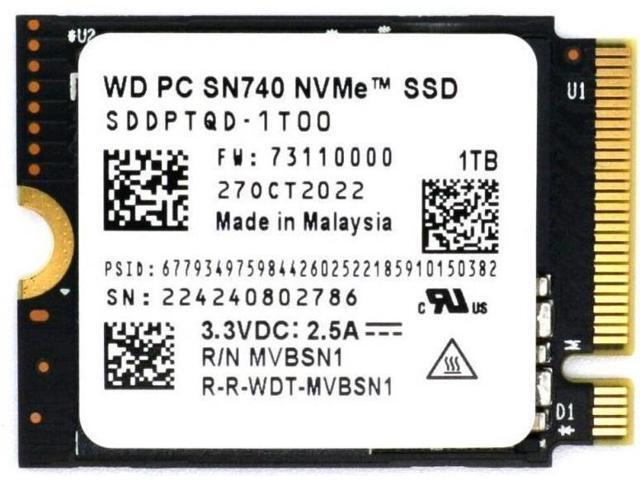 WD SN740 1TB M.2 2230 NVMe PCIe Gen 4.0 SSD Western Digital For Steam ...