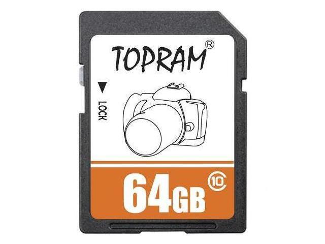 TOPRAM 64GB 64G SD SDXC Card Class 10 Extreme Speed for Camera ...