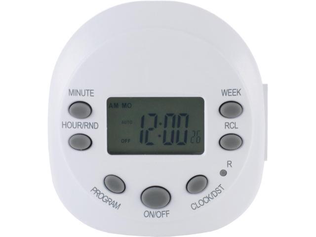GE 15154 Indoor 7-Day Digital Plug-In Timer, 600 Watts - Newegg.com