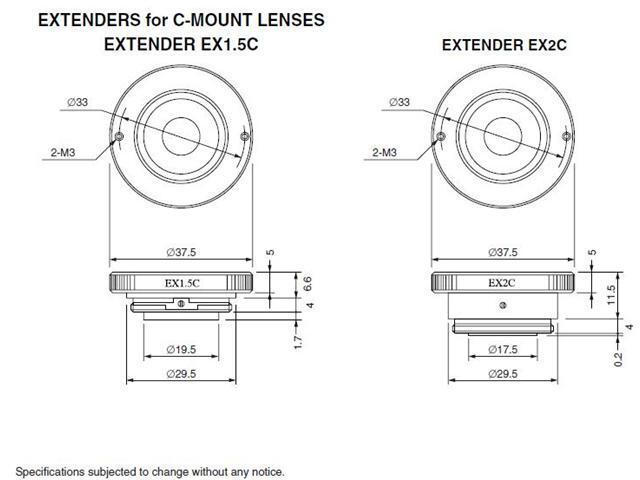 Computar Ganz High Quality CCTV Camera Lens Accessories EX1.5CS Extender (1.5X) for CS-Mount ...