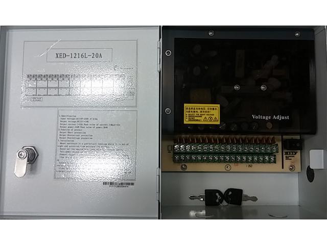 BlueCCTV CCTV SECURITY POWER Distribution Box 12V DC 18ch 20A, Key ...