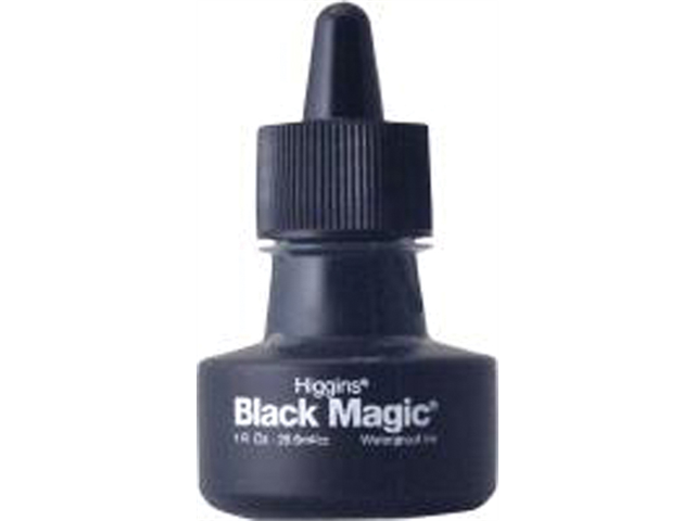 Higgins 44011 Higgins Black Magic Waterproof Ink- Black- 1 oz Bottle ...