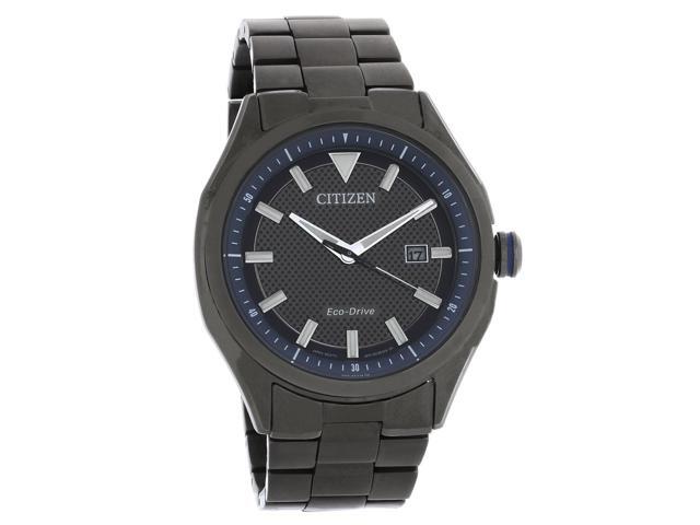 Citizen Eco Drive WDR Mens Grey ION Plated Steel Watch AW1147-52L ...