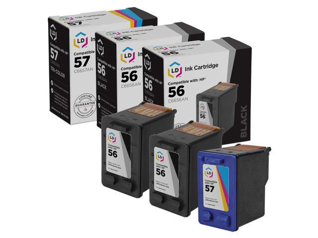 Remanufactured Hewlett Packard (HP) C6656 (56) and C6657 (57) Set of 3 ...