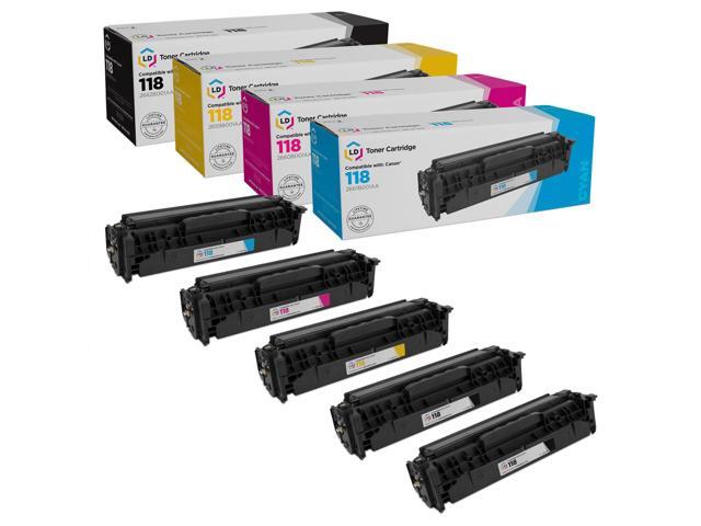 LD Products Toner Cartridge Replacements for Canon 118 (2 Black, Cyan ...