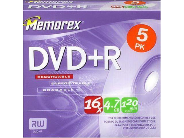 memorex 4.7GB 16X DVD+R 5 Packs DVD Media Model 32025613 - Newegg.com
