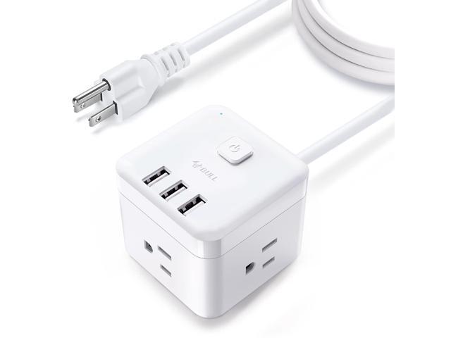 BULL Power Strip - 3 USB Ports, 3 AC Outlets and 5ft Flexible Extension ...
