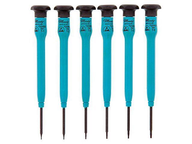 MOODY TOOL 58-0348 Fixed ESD Star Driver Set, 6 Pc, SAE or Metric: Torx ...