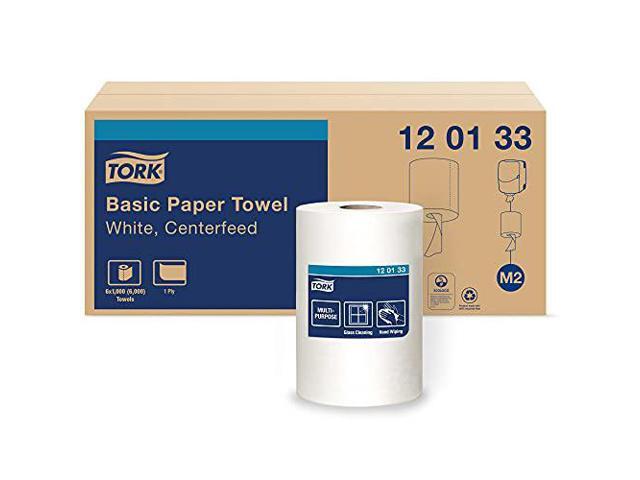 Tork Centerfeed Paper Wiper White M2, High Absorbency, 6 x 1000 Sheets ...