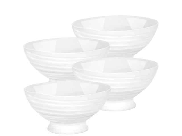 Portmeirion Sophie Conran White Mini Dip Dish | Set of 4 Mini Bowls for ...
