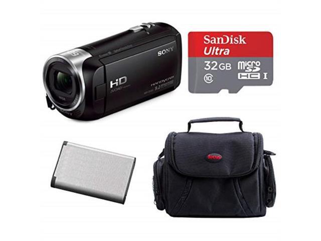 Sony HD Handycam Camcorder (Black) with 32GB microSD Card and Accessory ...