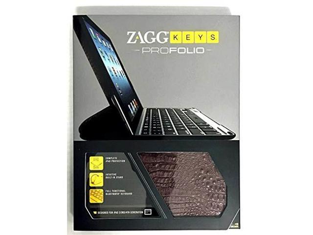 Zagg ZAGGfolio Case w/ Bluetooth Keyboard for Apple iPad 2 / 3 / 4 ...