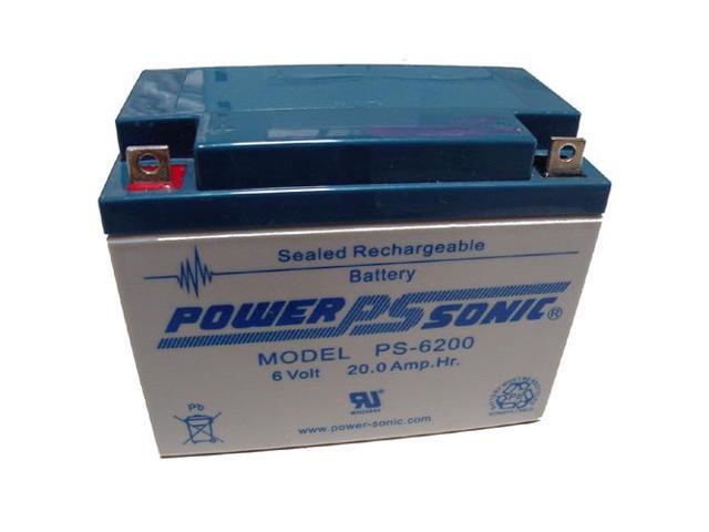 Power-Sonic PS-6200 6V/20AH Sealed Lead Acid Battery-NB Terminal ...
