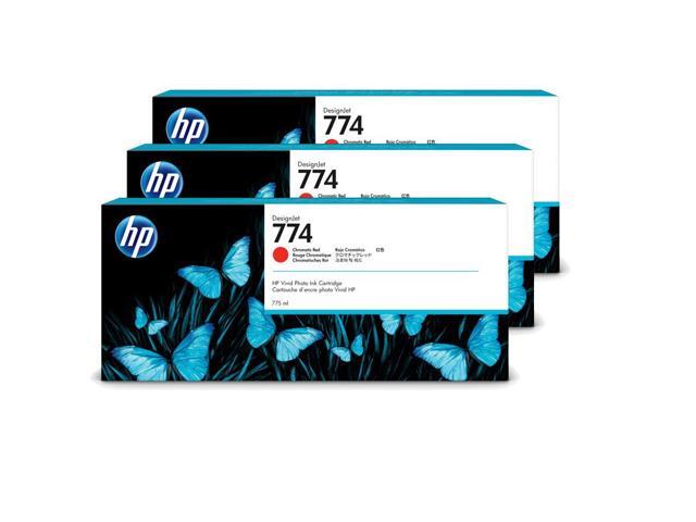 HP 774 Ink Cartridge - Triple Pack - Chromatic Red - Newegg.com