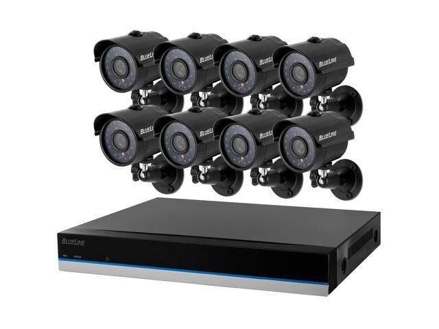 Defender BlueLine 16CH Security 500GB DVR w/ 8 Surveillance 600TVL ...
