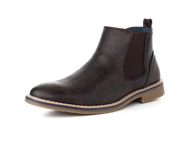 Alpine Swiss Mens Nash Chelsea Boots Snakeskin Ankle Boot Genuine ...