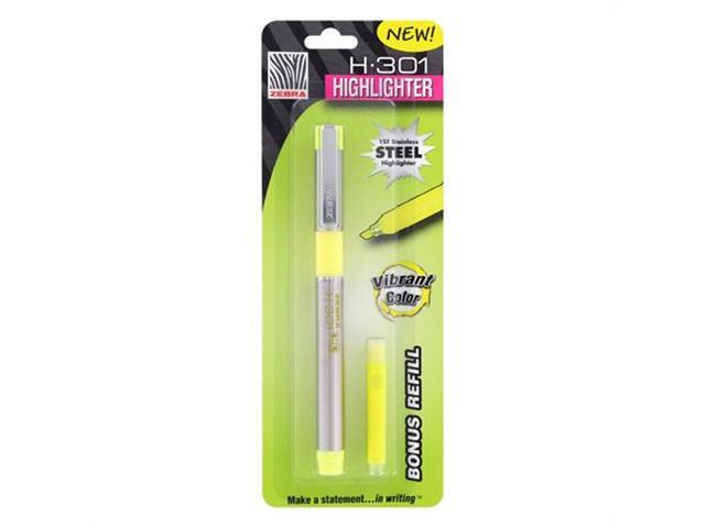 Zebra H-301 Fluorescent Highlighter, Yellow Ink, Chisel, EA - ZEB76051 ...