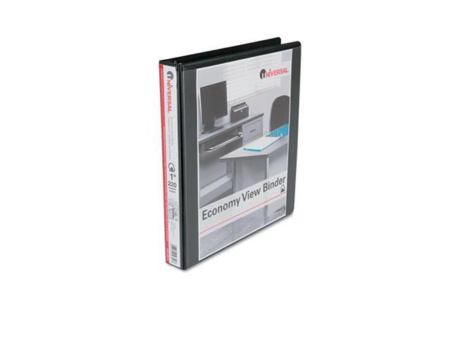 Economy D-Ring Vinyl View Binder, 1" Capacity, Black - Newegg.com