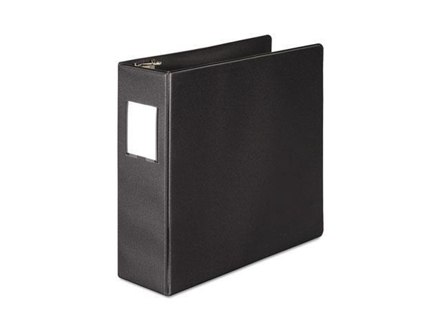 Basic Vinyl D-Ring Binder With Label Holder, 3" Capacity, Black ...