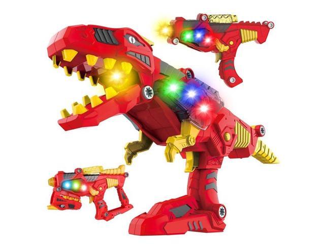 KidPlay T-Rex Battle Bot Dino Toy Dinosaur Blaster Space Gun - Newegg.com
