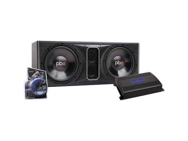 PowerBass Dual 12 inch Subwoofer Enclosure and Amp Kit - Newegg.com