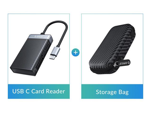 USB C Card Reader with Case, ORICO 4 in 1 SD TF CF MS Memory Smart Card ...