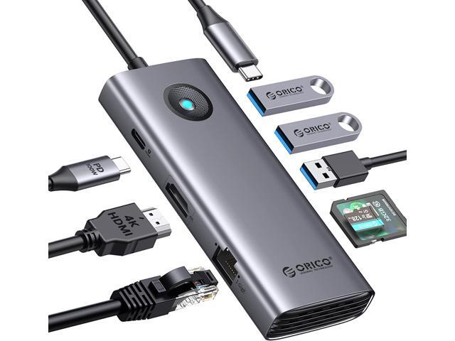 ORICO USB C Docking Station,8 in 1 USB C Dongle with HDMI-Compatible 4K ...