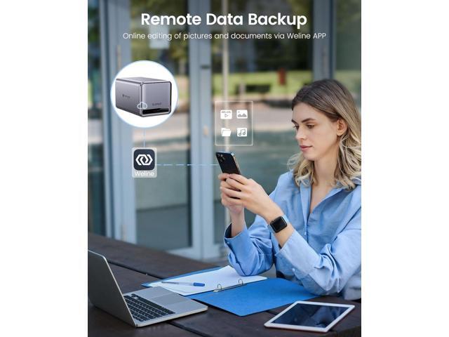ORICO NAS Metabox Private Cloud 2 Bay NAS Storage Networkable Enclosure Support RAID Mode ...