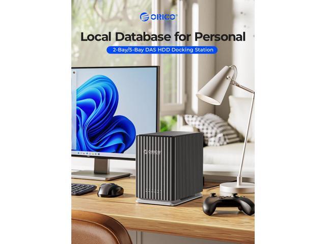 ORICO 5-Bay Hard Drive Enclosure Type-C 5Gbps 2.5/3.5" HDD SSD Multi ...