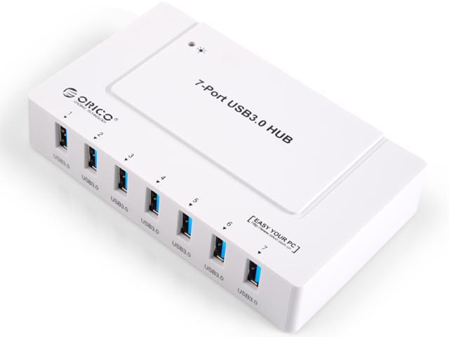 ORICO 7 Port USB 3.0 SuperSpeed Hub with 36W Power Adapter - VIA VL812 ...