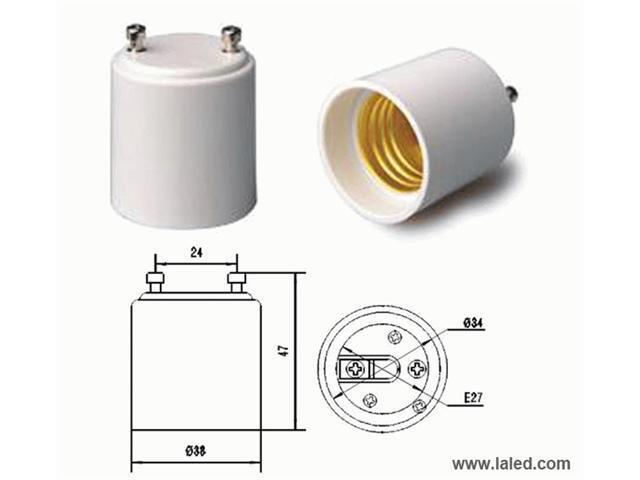 GU24 to E27/E26 LED Light Bulb Lamp Holder Adapter Socket - Newegg.com