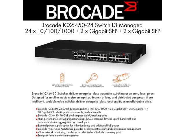 Brocade Communications - ICX6450-24 - Ruckus ICX 6450-24 - Switch - L3 ...