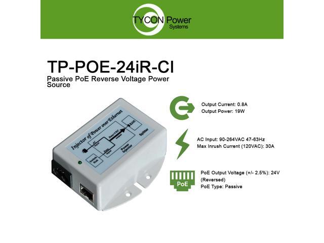 Tycon Power (TP-POE-24IR-CI) 24V 18W Rev Voltage POE Inserter - Newegg.com