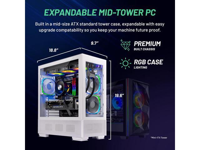 Skytech Azure 2 Gaming PC Desktop AMD Ryzen 9 7900X3D 4.4 GHz, NVIDIA ...