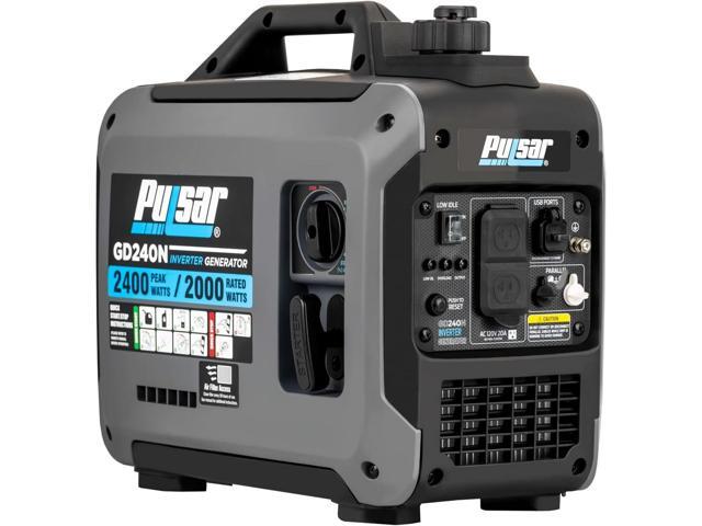 Pulsar 2,400W Portable Gas-Powered Quiet Inverter Generator With USB ...