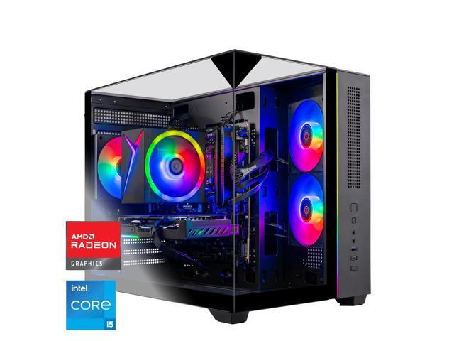 Skytech Gaming Crystal Gaming PC, Intel i5 14400F 2.5GHz, AMD RX 9060XT ...