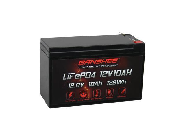 Banshee 12V 10Ah LiFePO4 Battery, 3000+ Cycles 12 Volt 10Ah Lithium Battery Built-in BMS, 12V ...