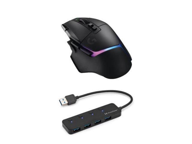 Logitech G502 X Plus Wireless Gaming Mouse (Black) with 4-Port USB 3.0 ...