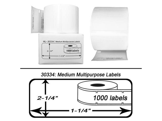 DYMO-Compatible 30334 Medium Multipurpose Labels (2-1/4" x 1-1/4 ...